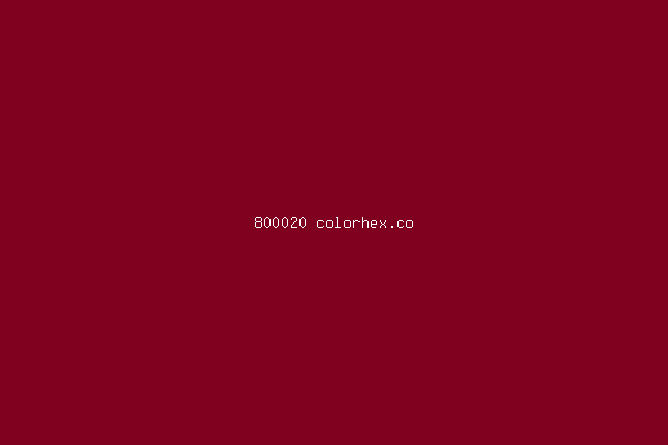 #800020 - Color Hex